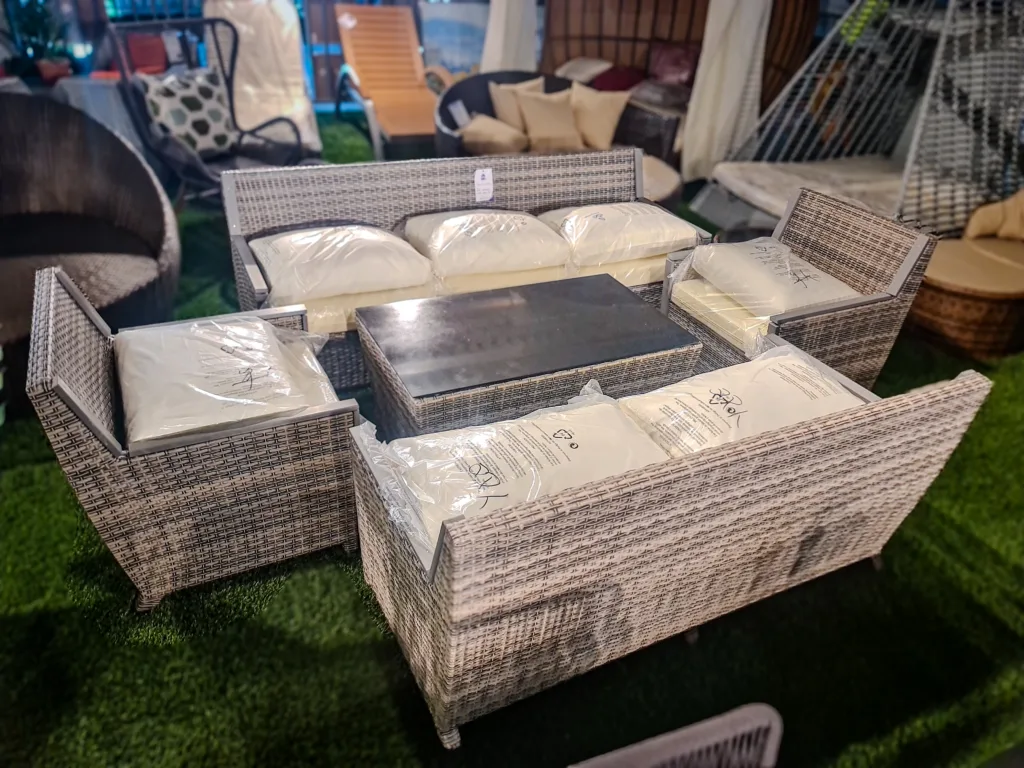 GREY RATTAN OUTDOOR SOFA SET – STYLISH & COMFORTABLE - Dunn's